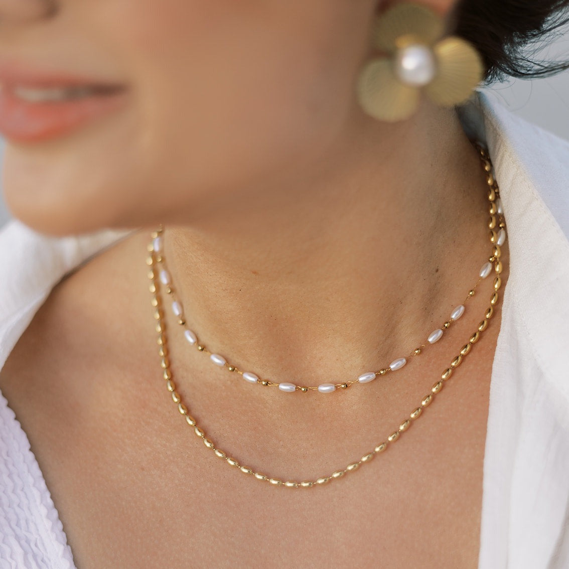 Charleston Classic Rice Bead Necklace