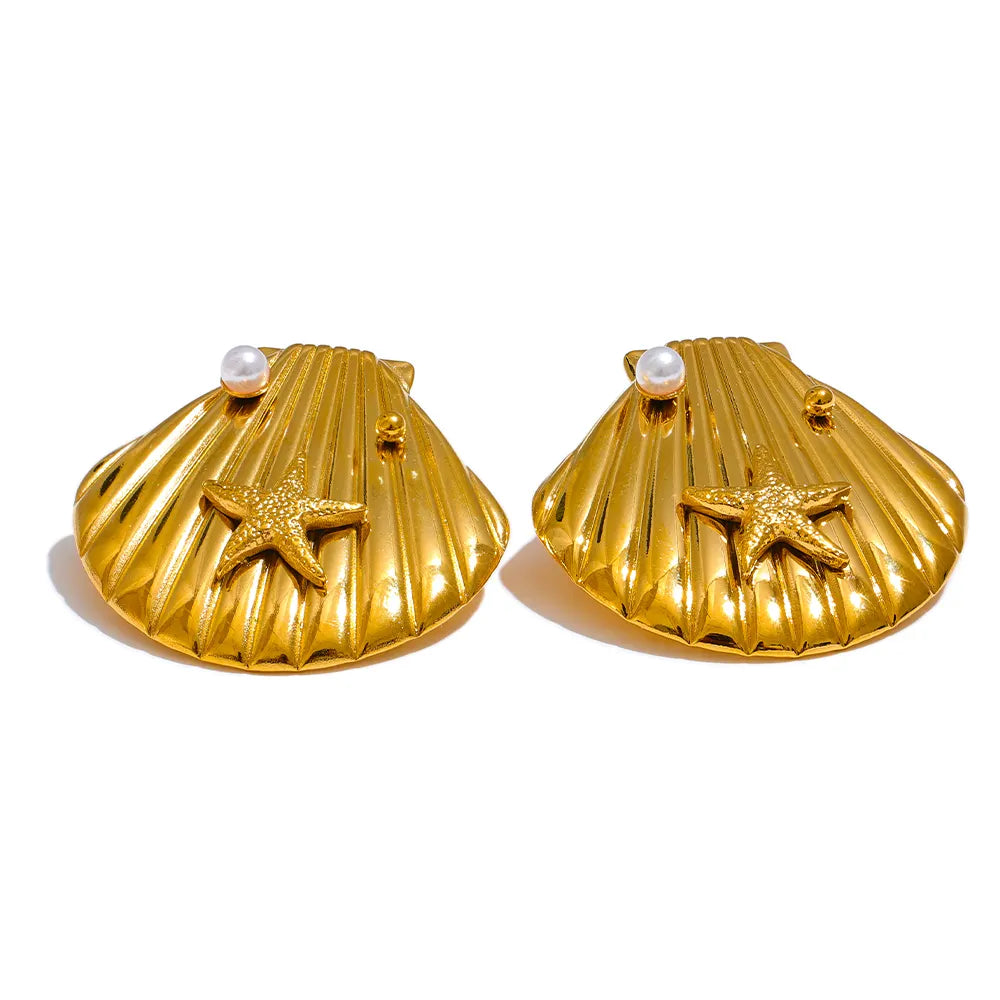 Miramar Large Shell Earrings – Liv Bella Vita