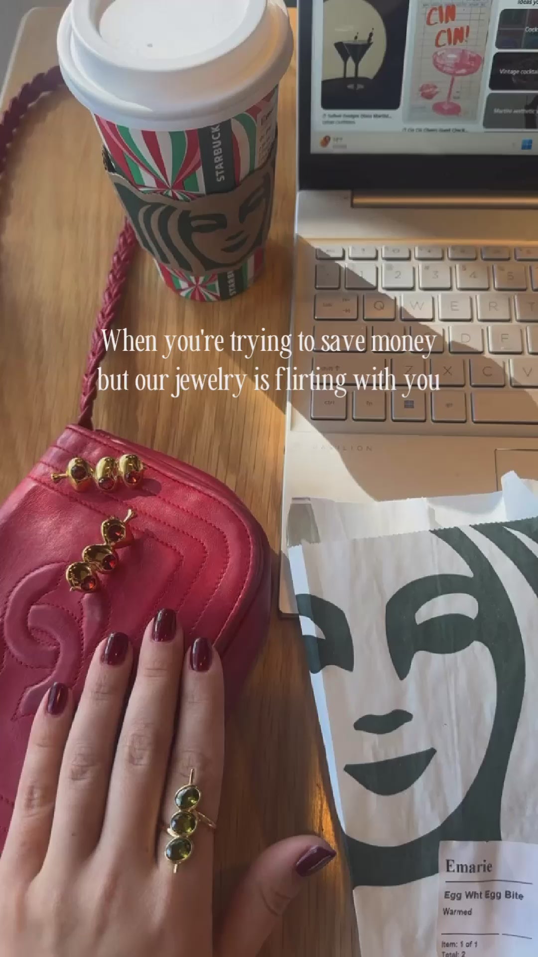 PRE ORDER - Extra Olives Martini Ring – Liv Bella Vita